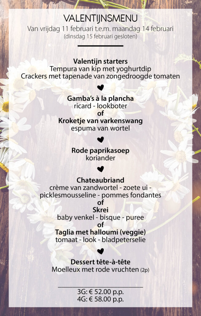Valentijnsmenu 22 - De Poort Van Cyriel